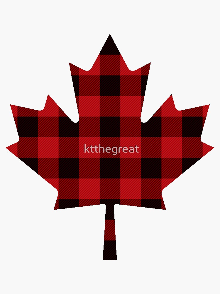 "Red Plaid - Canadian Maple Leaf" Sticker for Sale by ktthegreat ...