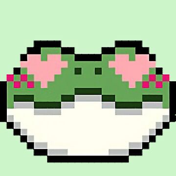 "Cute frog pixel art emoji 12" Sticker for Sale by travelgorgor | Redbubble