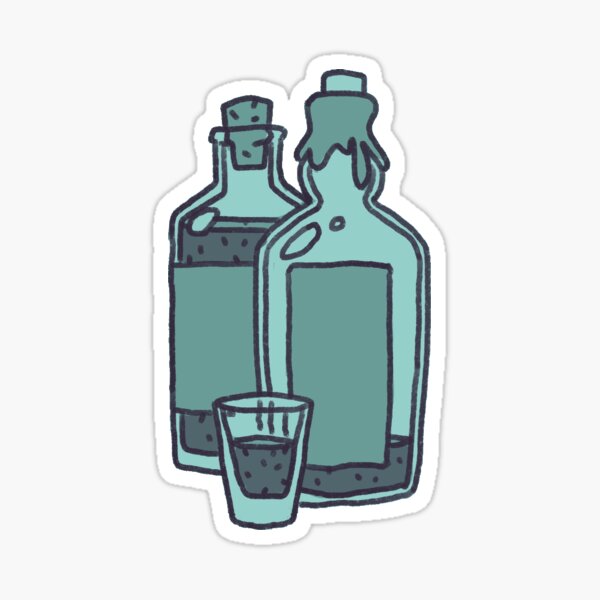 "booze" Sticker for Sale by SEBASEBS | Redbubble