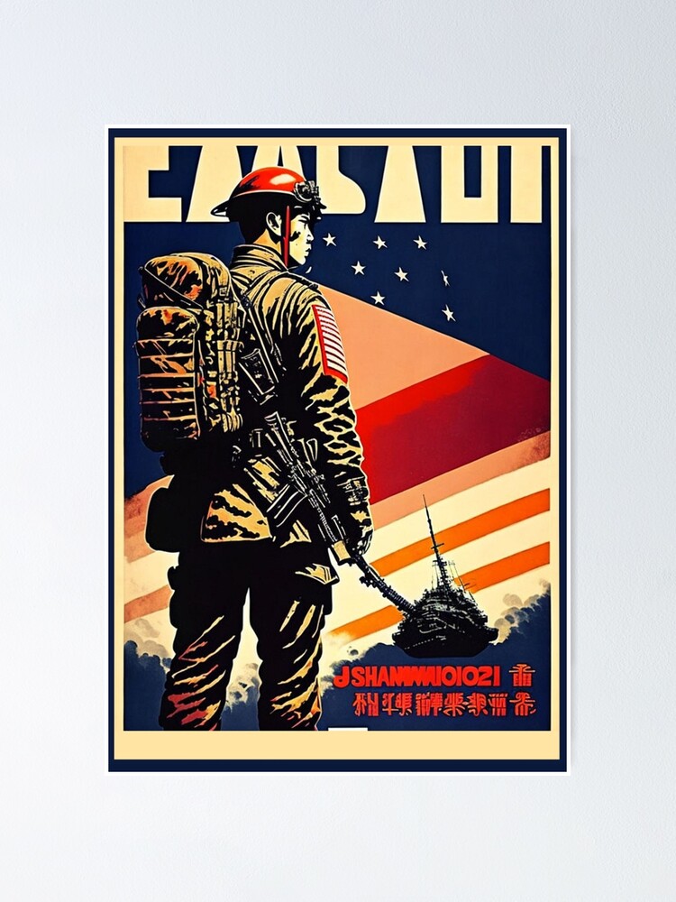 "Futuristic Japanese WWIII Military Poster" Poster for Sale by ...