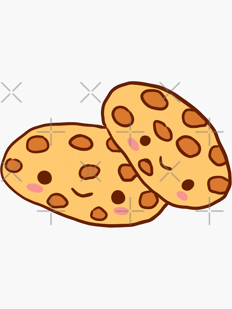 "Kawaii chocolate chip cookies " Sticker for Sale by Yarafantasyart ...