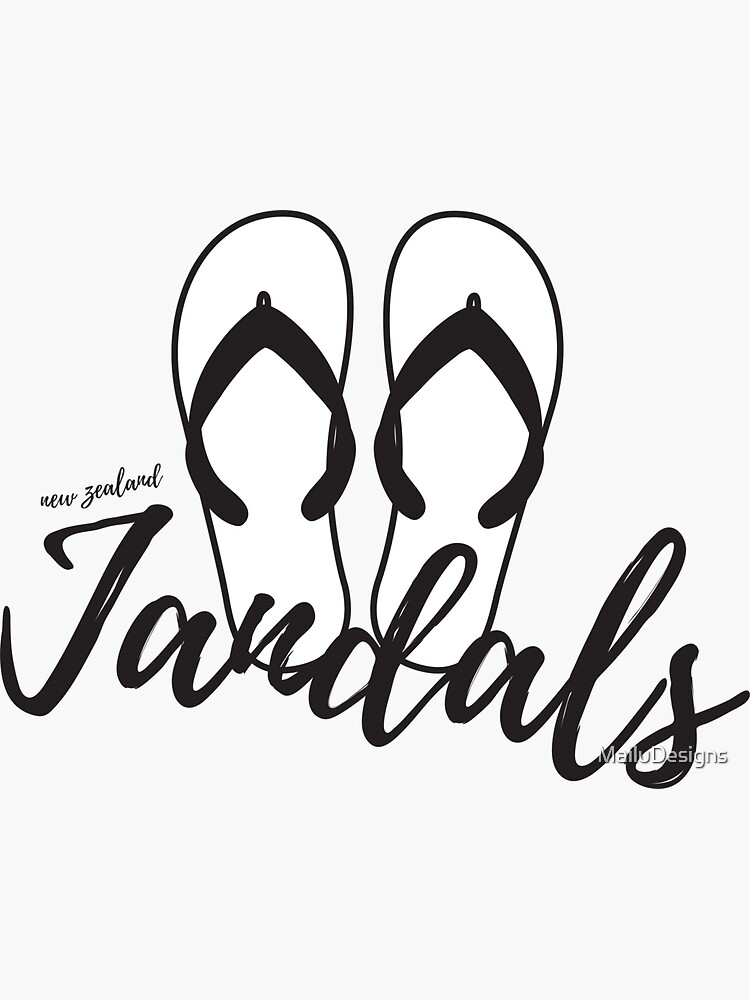 "Jandals New Zealand sticker" Sticker for Sale by MailuDesigns | Redbubble
