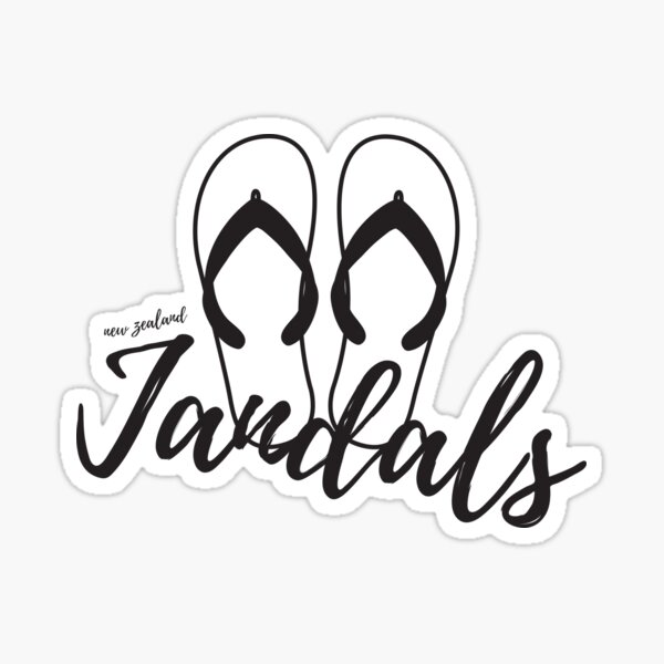 "Jandals New Zealand sticker" Sticker for Sale by MailuDesigns | Redbubble
