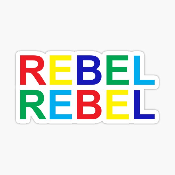 "Rebel Rebel" Sticker for Sale by skylarjstephens | Redbubble