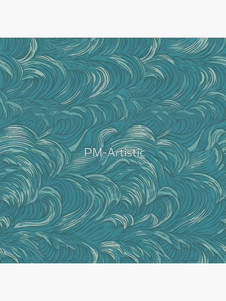 "Ocean Serenity: Soothing Wave Pattern Version 4" Sticker for Sale by ...