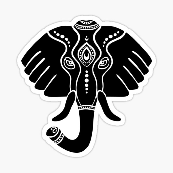 "Symbol of an Indian elephant, culture of India" Sticker by MIRO3D ...