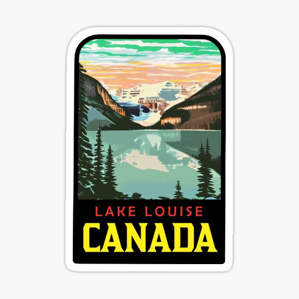 "Vintage Lake Louise Canada national park travel" Sticker for Sale by ...