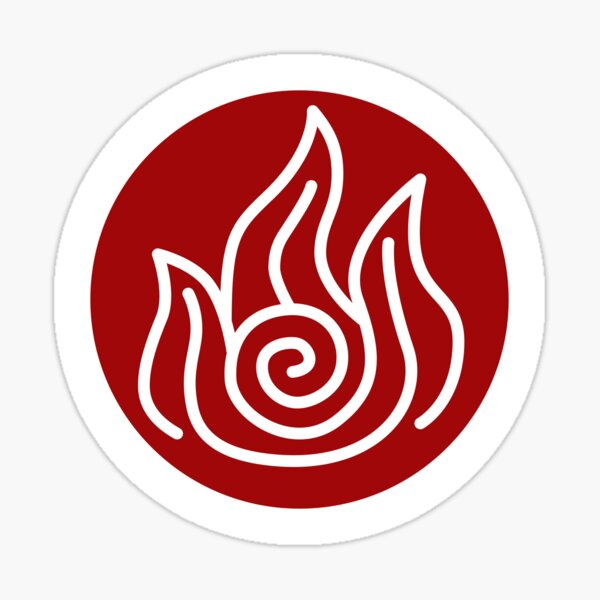 "Fire symbol from avatar cartoon" Sticker by bubble art | Redbubble