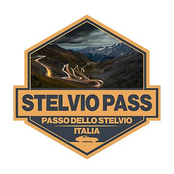 "Stelvio Pass Passo Dello Stelvio Travel Art Badge" Sticker for Sale by ...