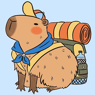 "Cute capybara ready for camping " Poster for Sale by Yarafantasyart ...