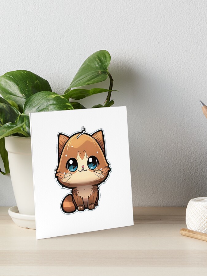 "Cute Chibi Cat" Art Board Print for Sale by sixzi | Redbubble