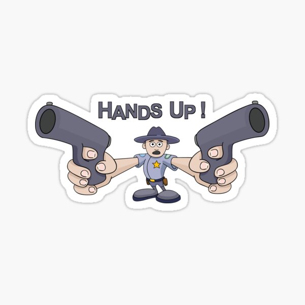 "Hands Up" Sticker for Sale by SkippingBeats | Redbubble