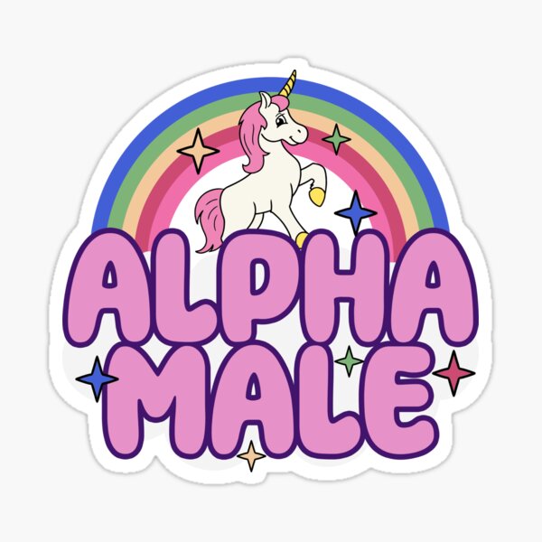 "Alpha Male " Sticker for Sale by SunshineFruit | Redbubble