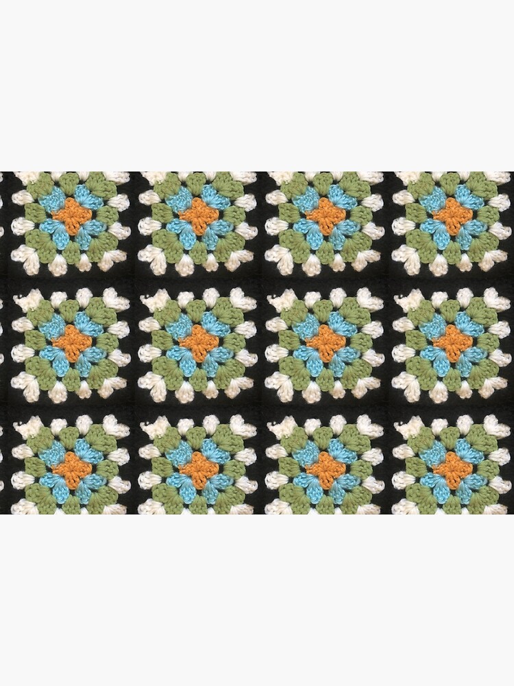 Orange, blue and green granny square Bath Mat sold by Kylila | SKU ...