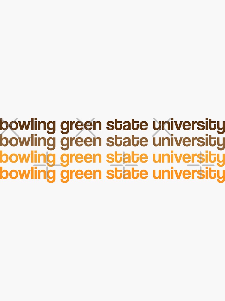 "BGSU Repeat Sticker" Sticker for Sale by efansler | Redbubble