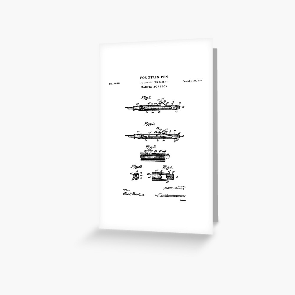 Tarjetas de felicitación «Planilla de dibujo de patente» de Vintago ...