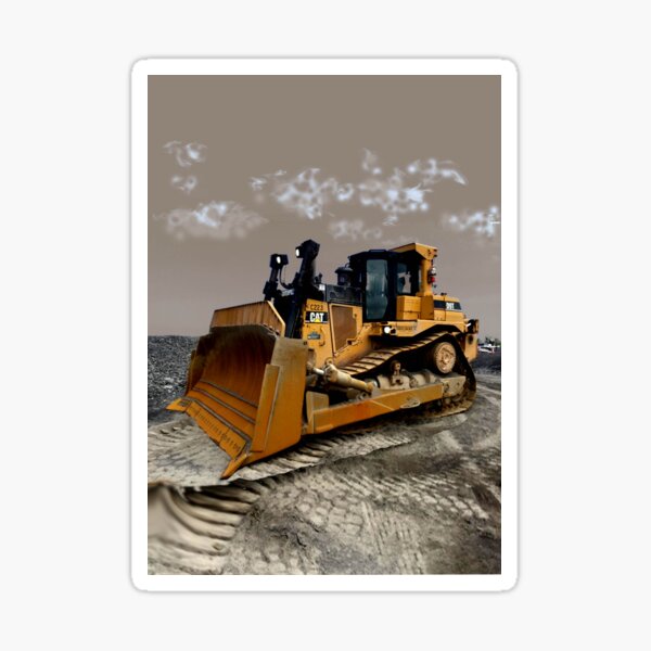 "Bulldozer" Sticker for Sale by Silvia Galliani | Redbubble