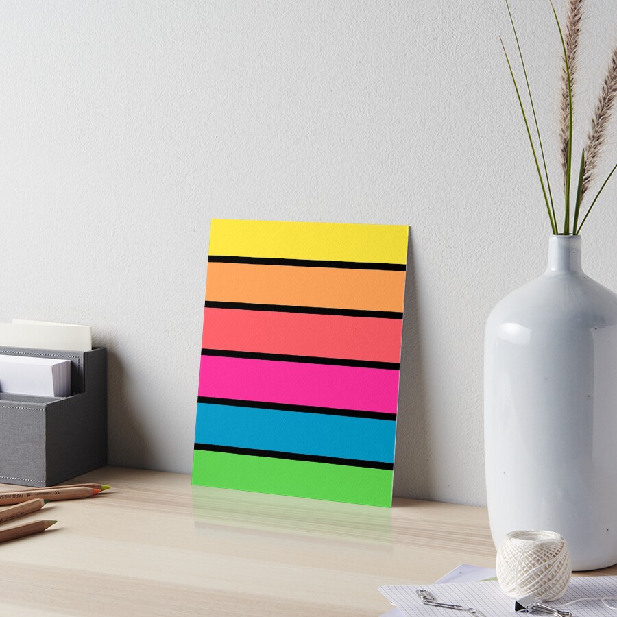 "RETRO 1980s NEON COLOR PALETTE, 80s COLORS STRIPES, SUMMER COLORS ...