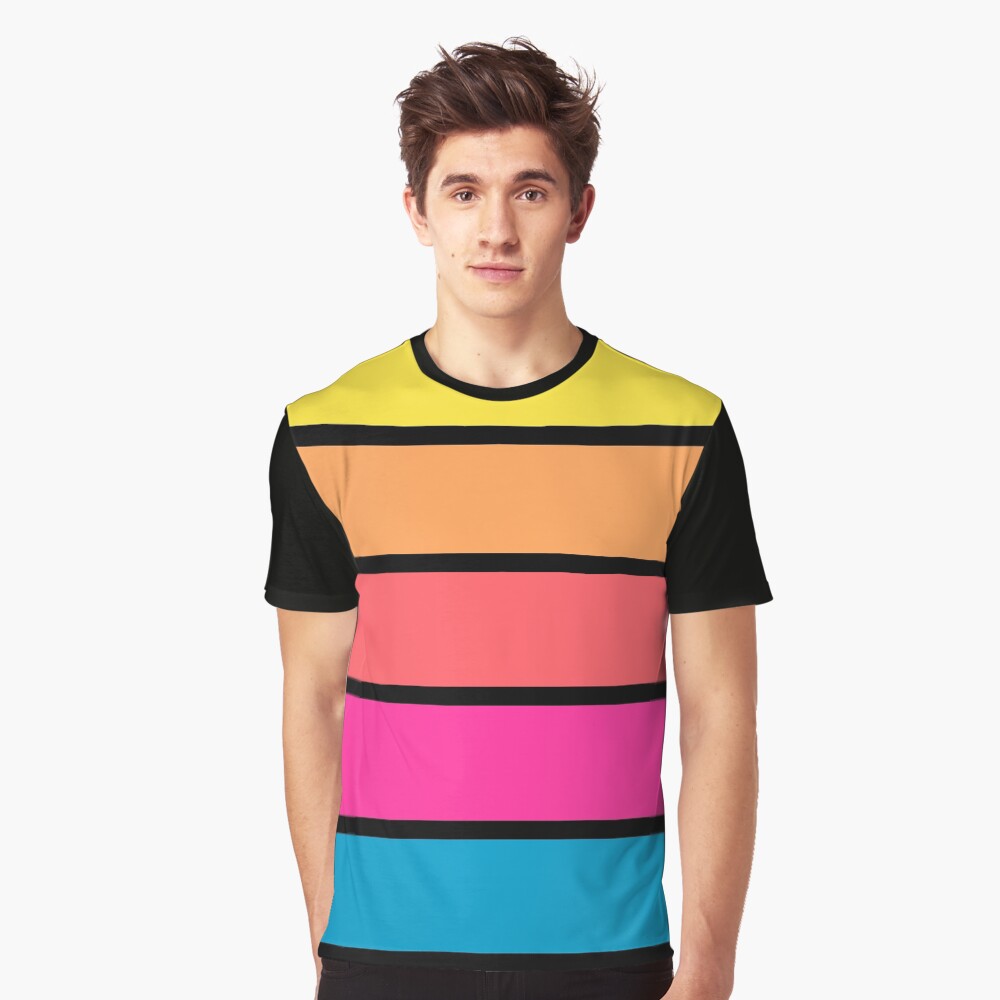 "RETRO 1980s NEON COLOR PALETTE, 80s COLORS STRIPES, SUMMER COLORS ...