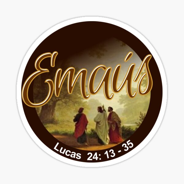 Pegatina con la obra « Emaus ... ¡ Jesucristo ha Resucitado ! hombres ...