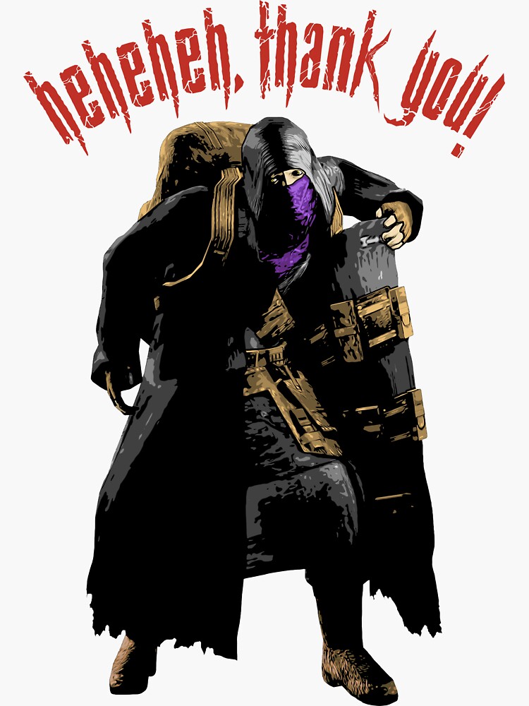 "Resident Evil 4 Merchant Line" Sticker for Sale by Power-UpPrints ...