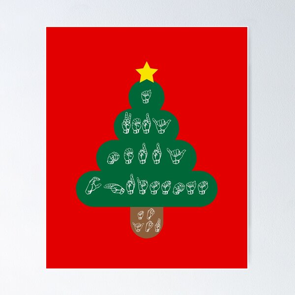 "ASL - A Very Merry Christmas To You - Sign Language" Poster for Sale ...