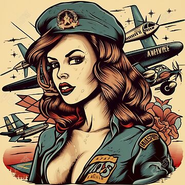 Military Pin Up Girl Tattoo