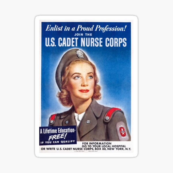 "Retouched US Cadet Nurse Corps Recruitment Print for the United States ...