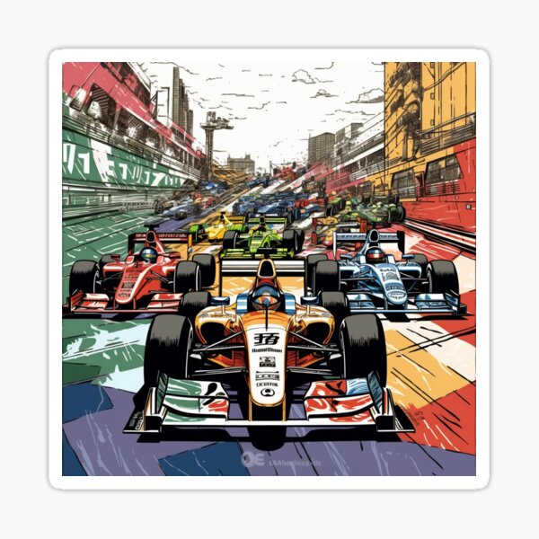 "F1 Cars Racing Around Japan" Sticker for Sale by F1GraphicArt | Redbubble