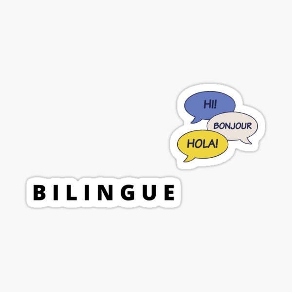 "Bilingual" Sticker by InspirationVie | Redbubble