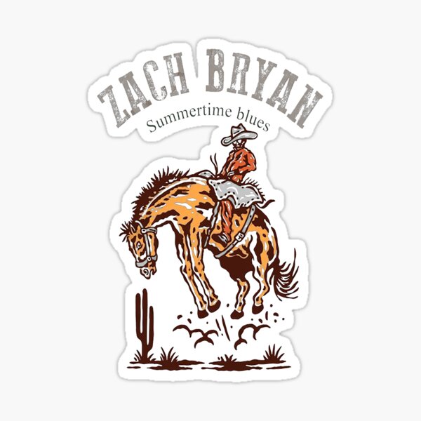 "Zach Bryan - Summertime Blues" Sticker for Sale by elwyngoldwin ...