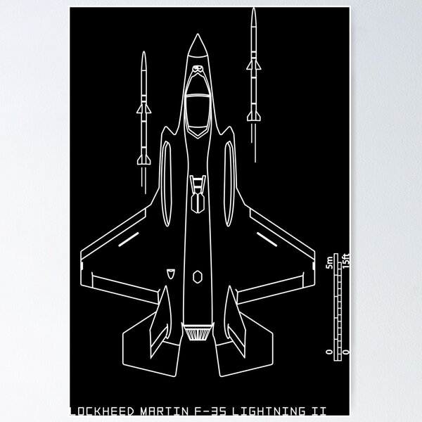 "F-35 Lightning II 5th Gen Stealth Fighter Military Aviation" Poster ...