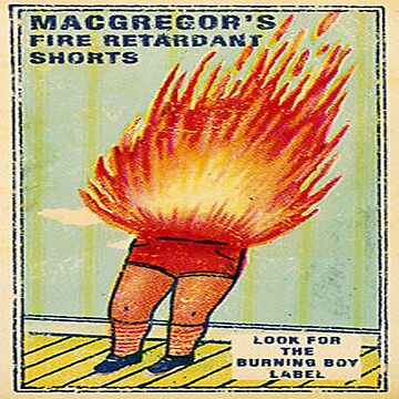 "Fire Proof Shorts" Sticker for Sale by DukeGroovy | Redbubble