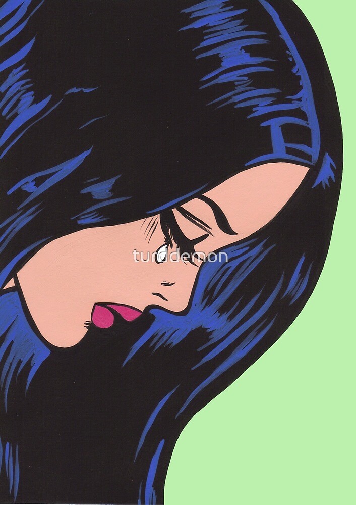 Crying Comic Girl By Turddemon Redbubble