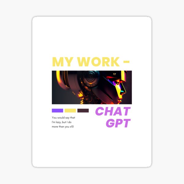 "Chat GPT AI" Sticker for Sale by rockyRG | Redbubble