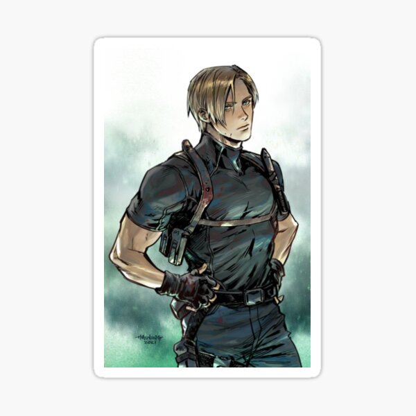 "Leon S. Kennedy " Sticker for Sale by mariaveex | Redbubble