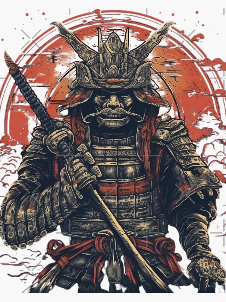 "Samurai warrior" Sticker for Sale by MHprinting | Redbubble
