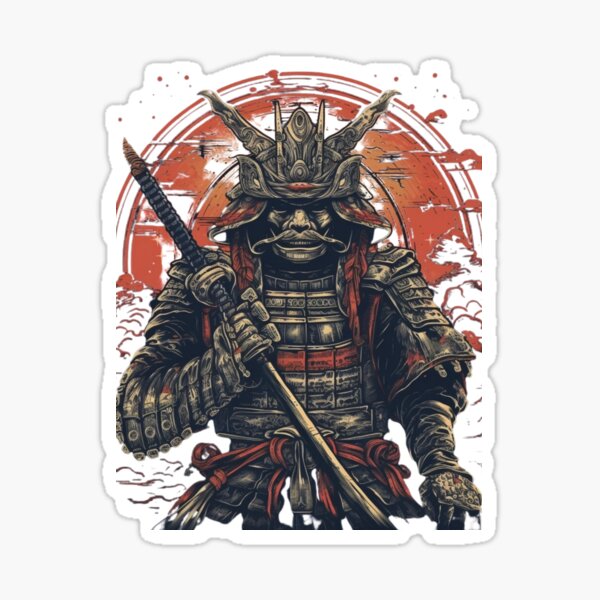 "Samurai warrior" Sticker for Sale by MHprinting | Redbubble