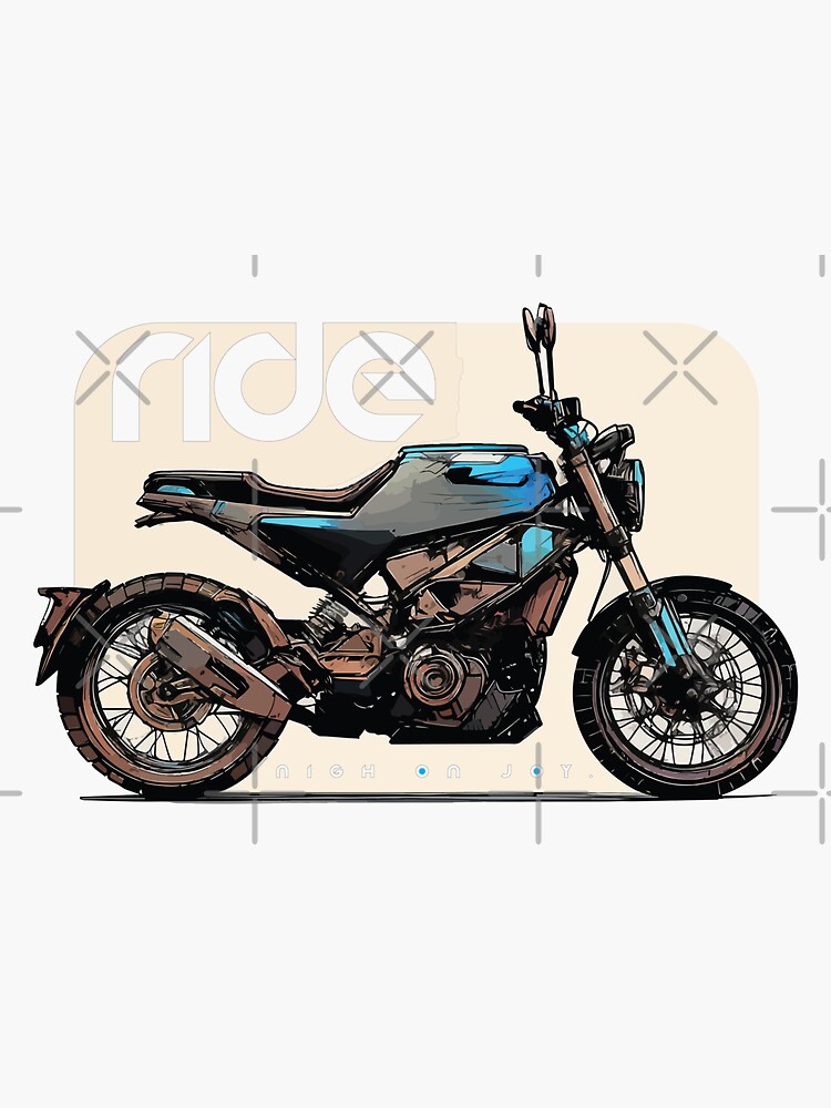 "Ride husqvarna svartpilen 401 cyber" Sticker for Sale by NighOnJoy ...
