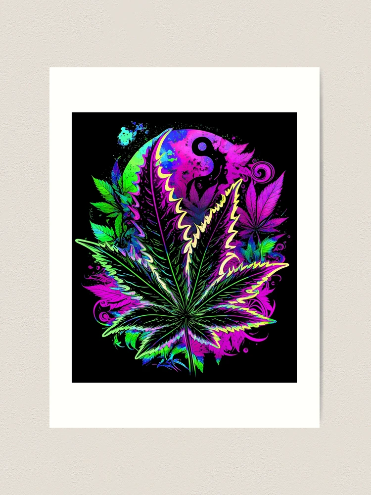 Trippy Weed Kunsttegninger Psychedelic Weed Leaf Photos, Images