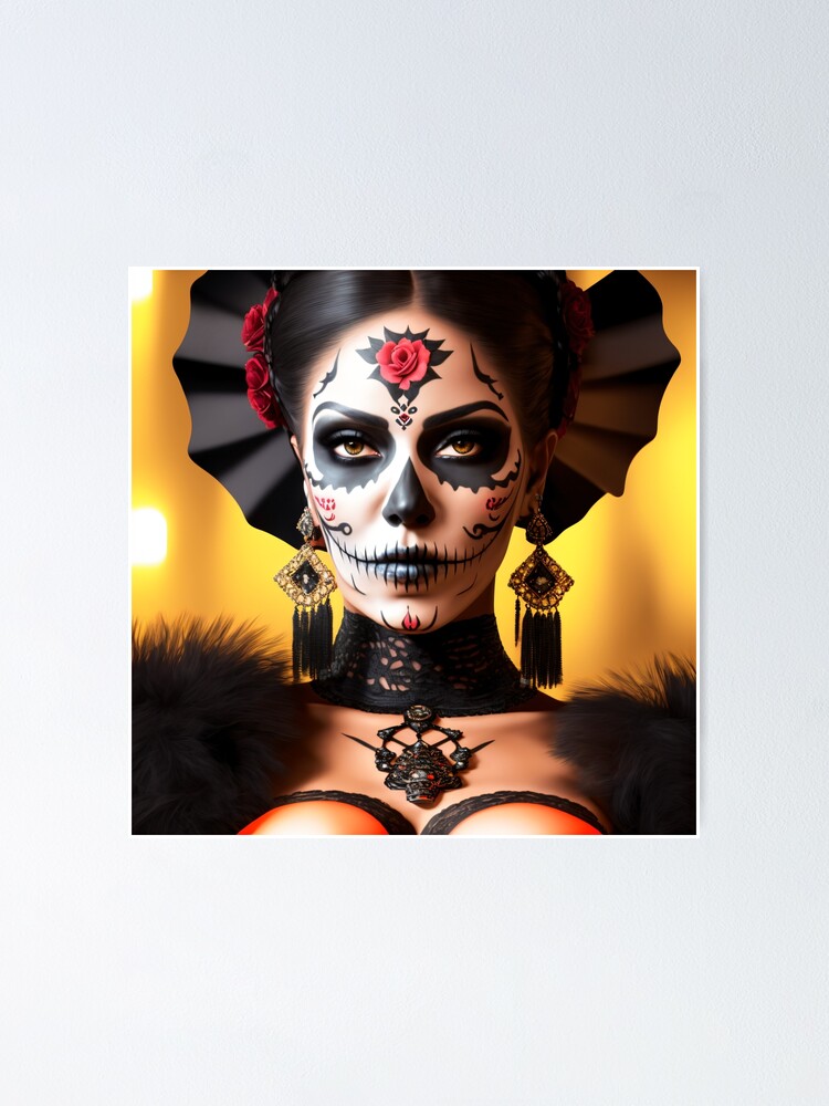 "Living dead woman: Realistic La Catrina portraits full of colors ...