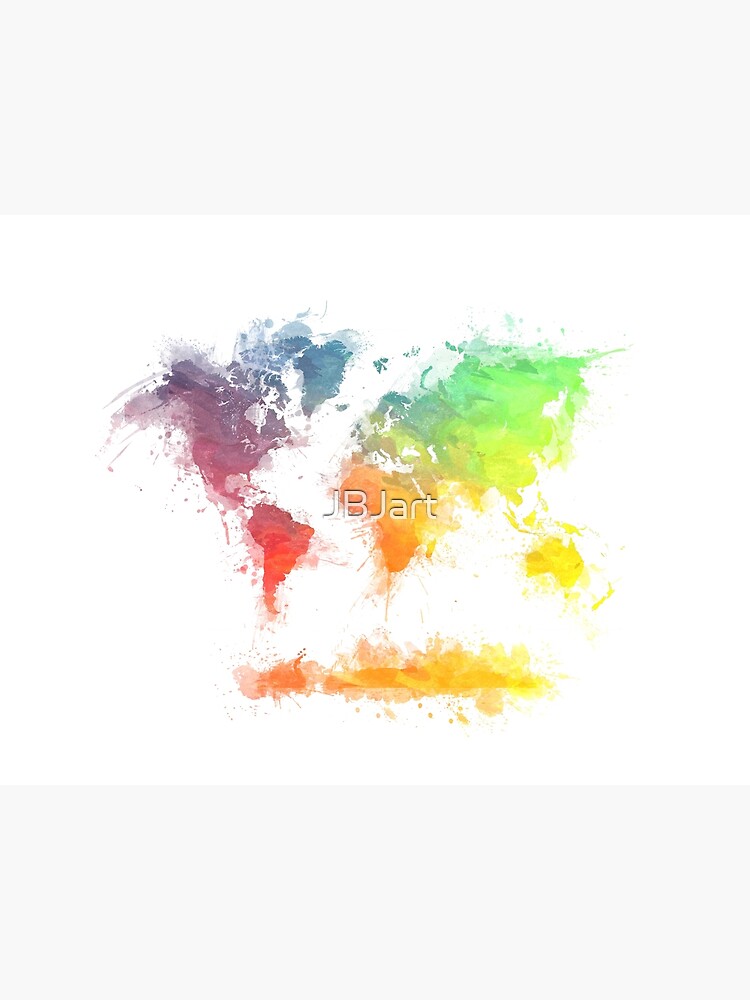 "World Map splash 4 #worldmap #map" Poster by JBJart | Redbubble
