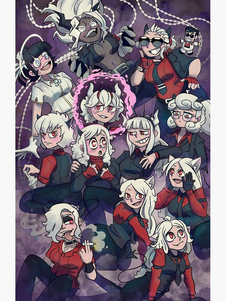 "Helltaker Group (Helltaker)" Poster for Sale by AnxiousTrashArt | Redbubble