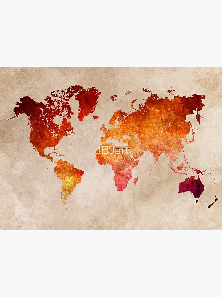 "Map of the world Red World #map #worldmap" Photographic Print by ...