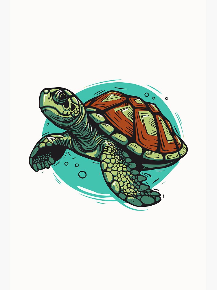 Beautiful Sea Turtle Clip Art