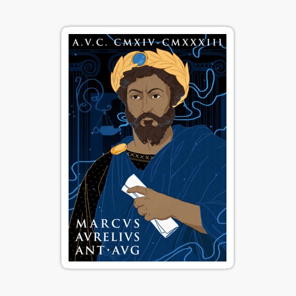 "Marcus Aurelius" Sticker for Sale by flaroh | Redbubble