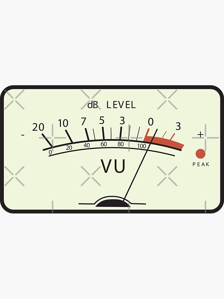 "VU Meter" Sticker for Sale by CarrieTDesigns | Redbubble