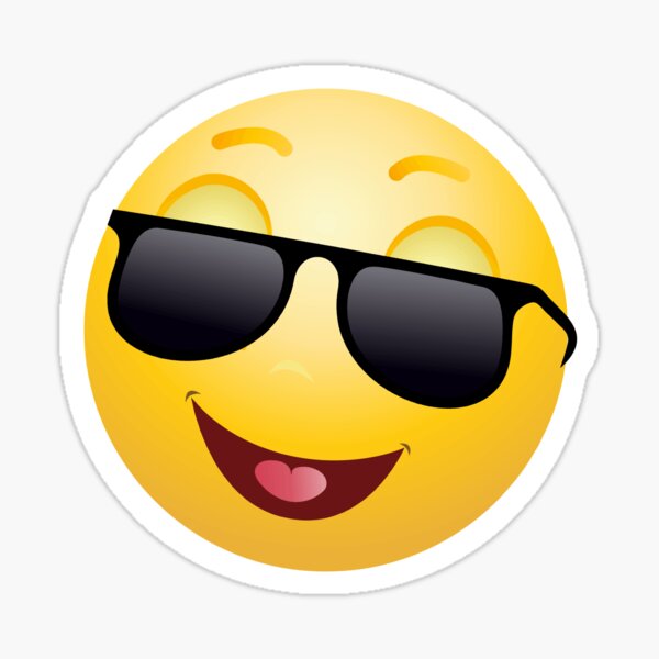 "Sunglasses Emoji" Sticker by Ultraleanbody | Redbubble