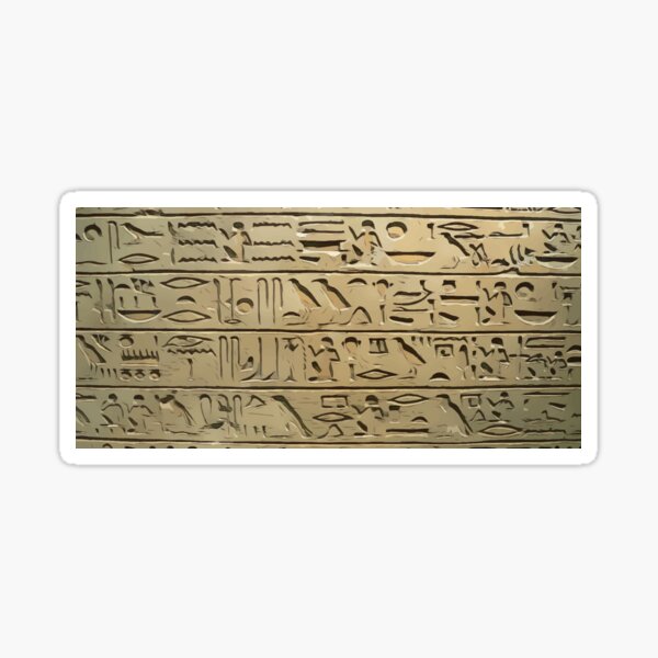 "Ancient Egypt Hieroglyphs" Sticker for Sale by Escarpatte | Redbubble