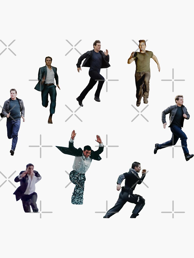 "Tom Cruise Run Stickers" Sticker for Sale by IAmRalp | Redbubble